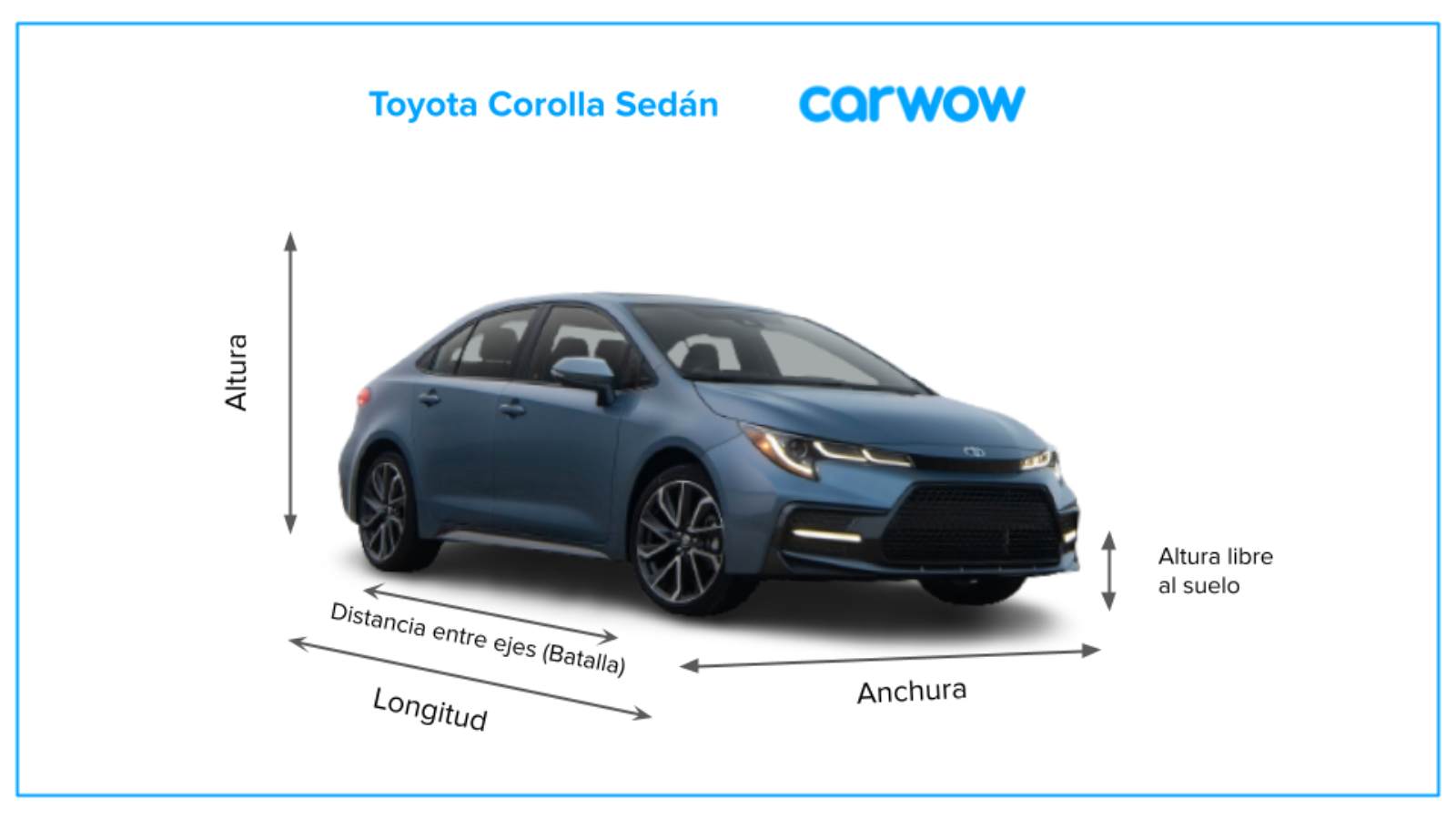 Medidas y maletero del Toyota Corolla Sedán | Carwow